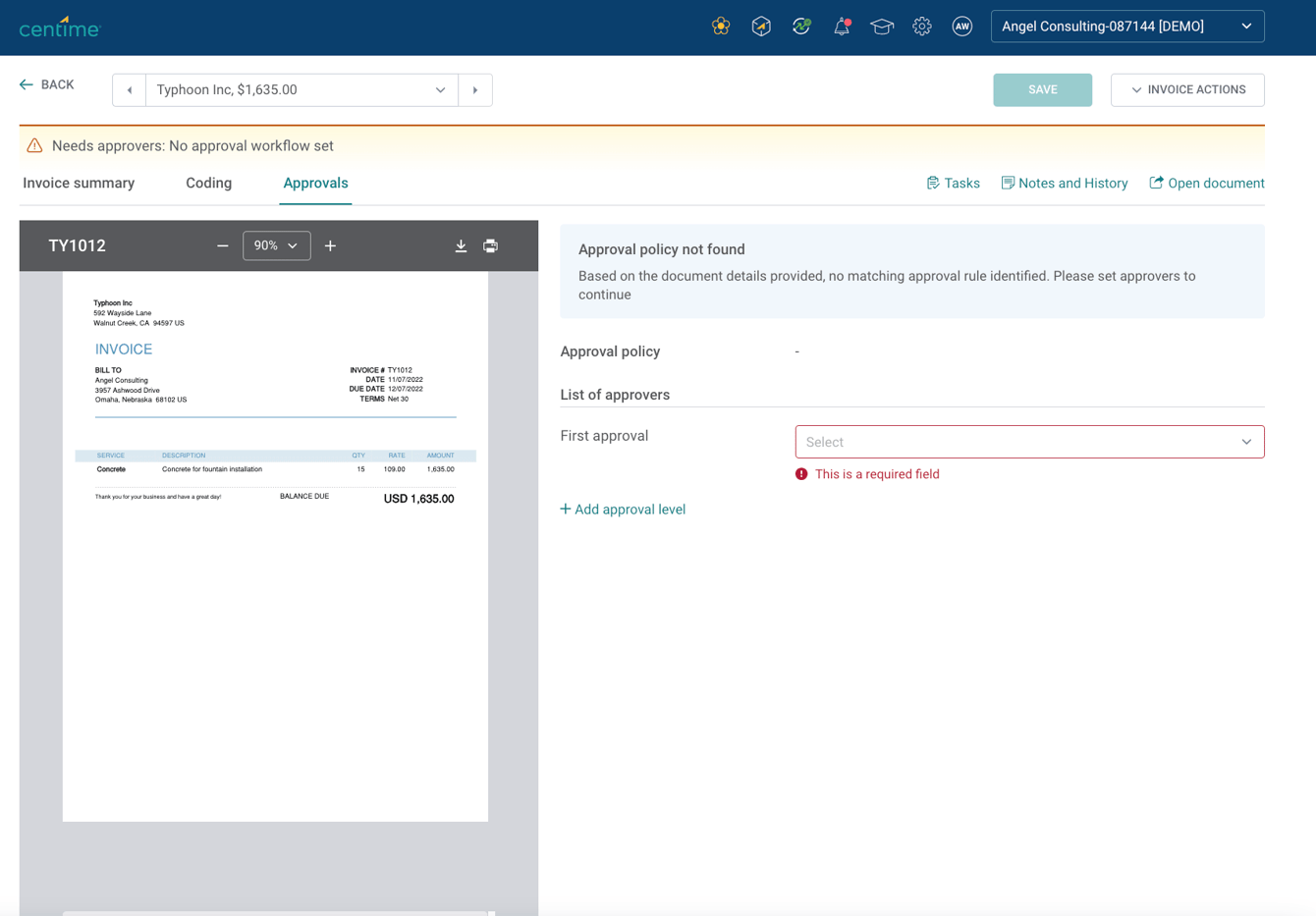 Review a Captured Invoice